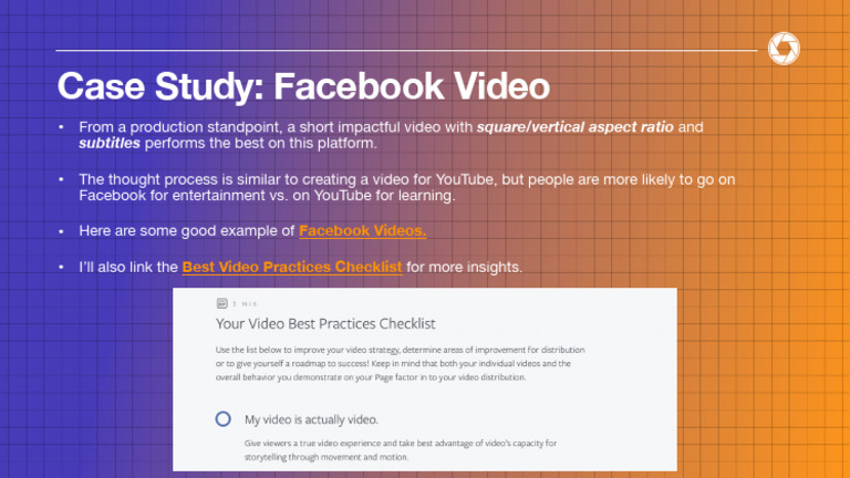 13.1 15. Case Study - Learn from Facebook Video Examples | PDF