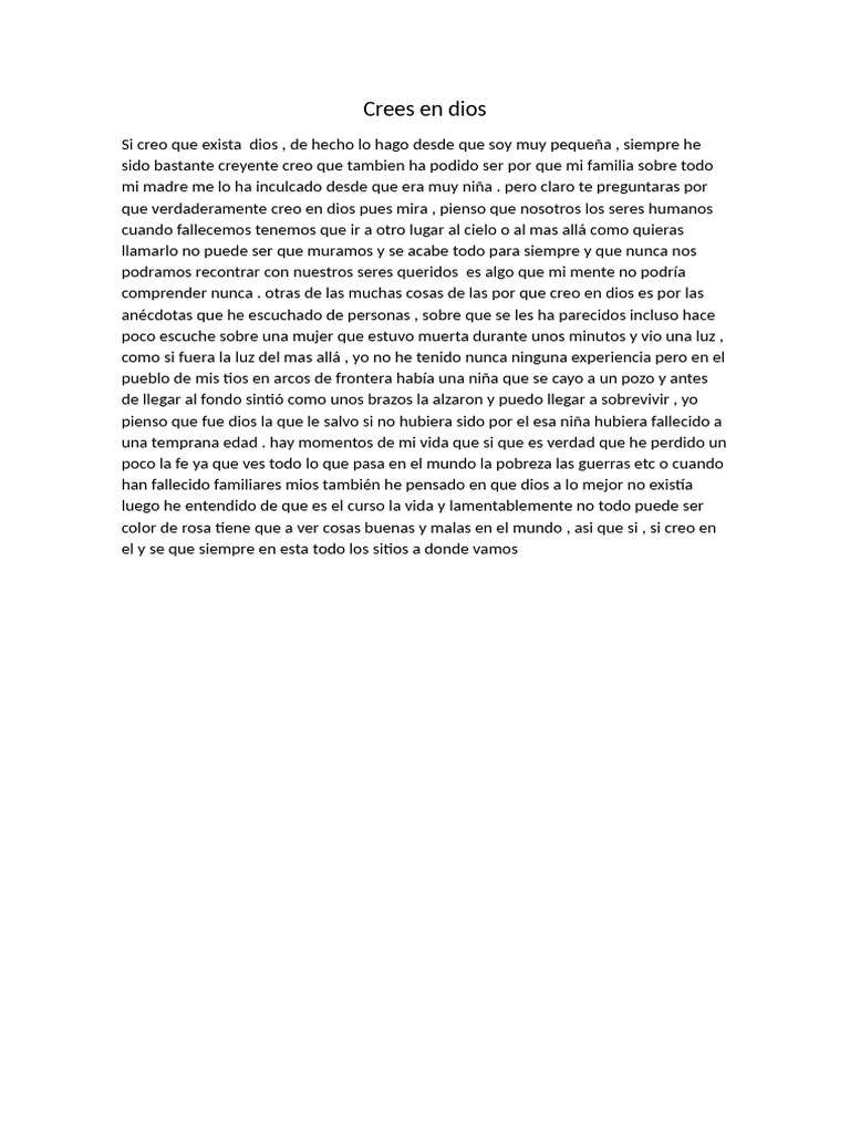 Crees en dios | PDF