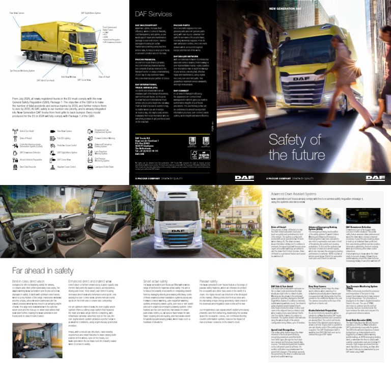 DAF-Brochure-Future-of-Safety-EN-549509 | PDF | Truck | Road Safety