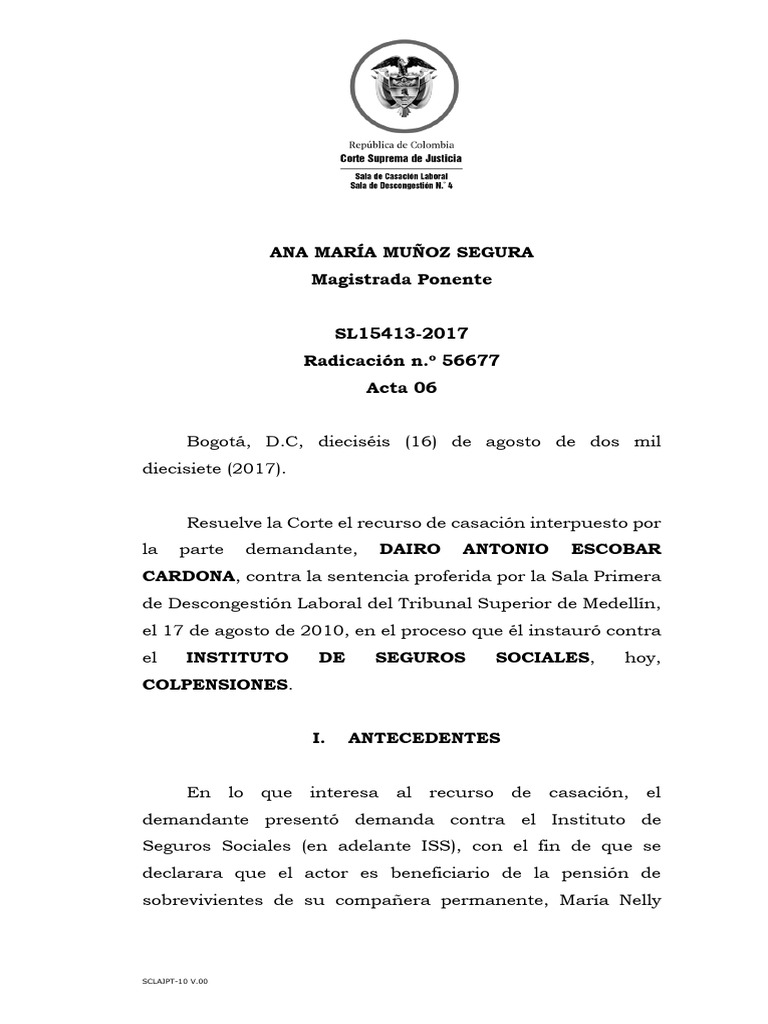 SL15413-2017 Caso Dairo | PDF | Sentencia (ley) | Violación