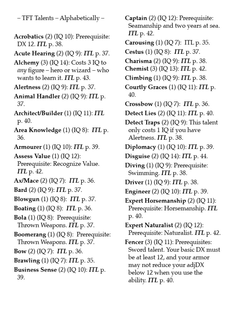 TFT Talent Lists | PDF | Science & Mathematics