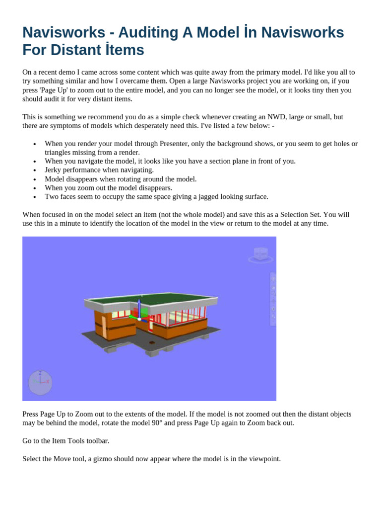 Navisworks - Auditing A Model in Navisworks For Distant Items | PDF | Computing