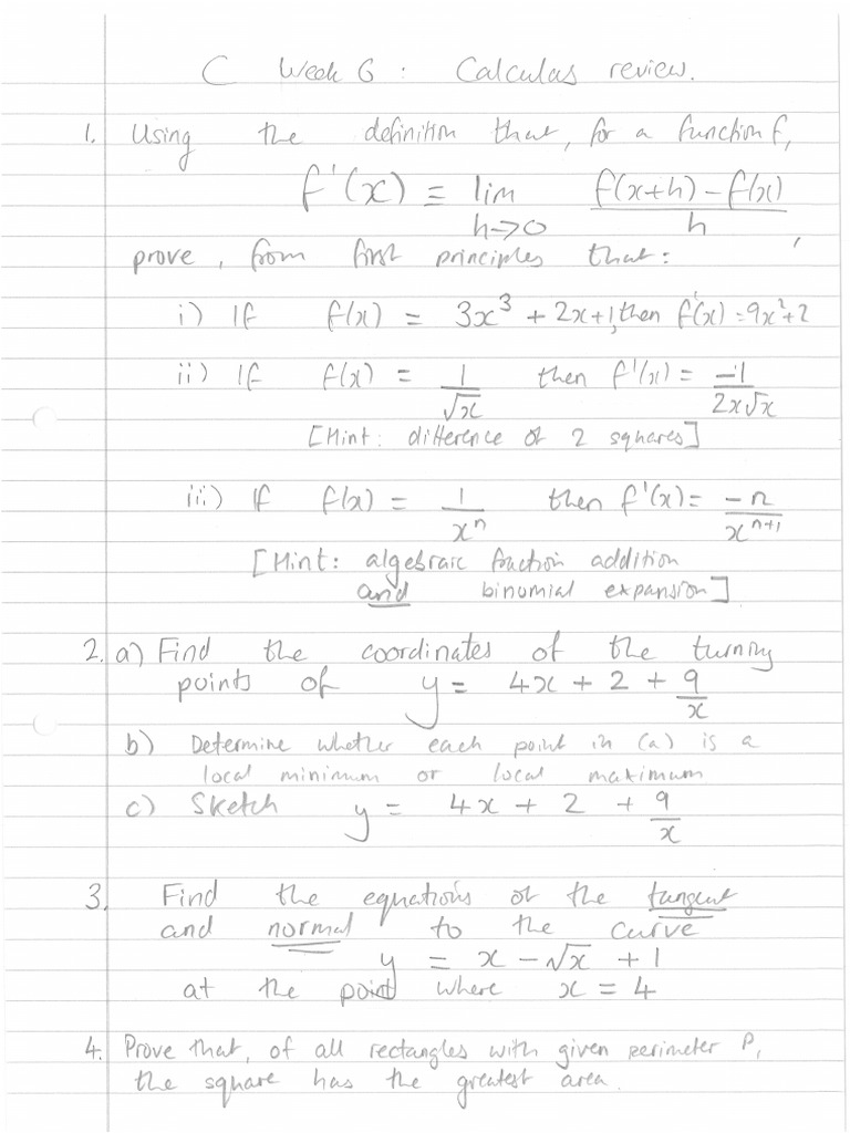 C Mw06 Calculus Revision Pdf