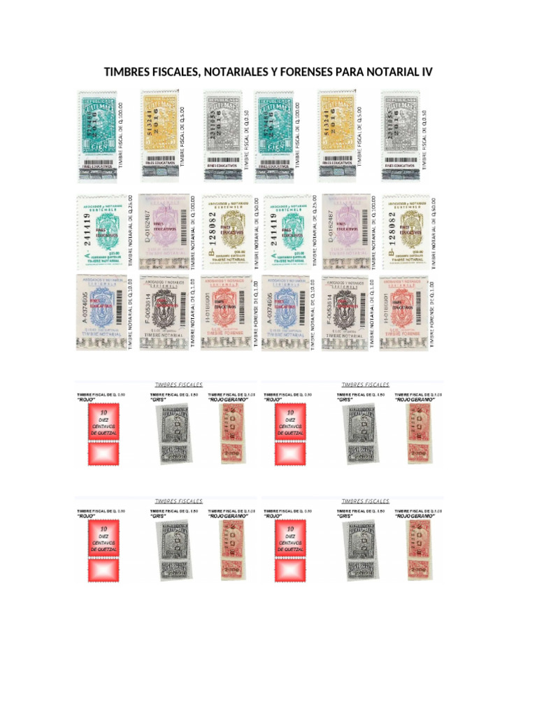 Timbres Forenses, Notariales y Fiscales, 2024 | PDF | Derecho | Tecnología