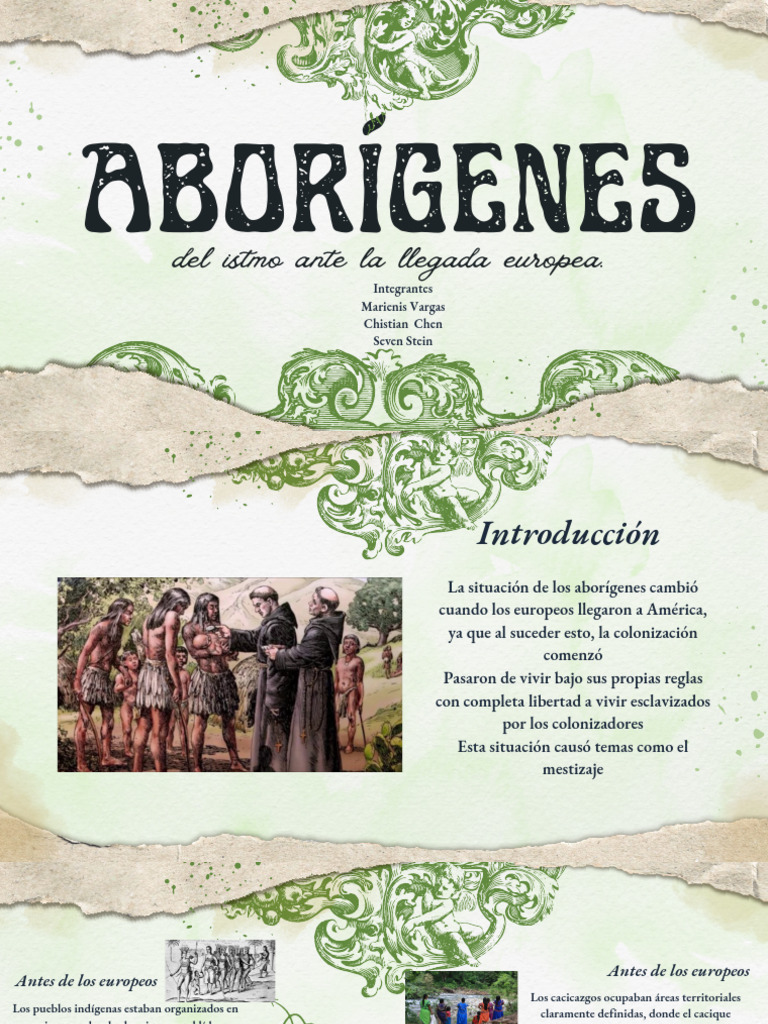 Presentación de Los Aborígenes y La Llegada de Los Europeos | PDF ...