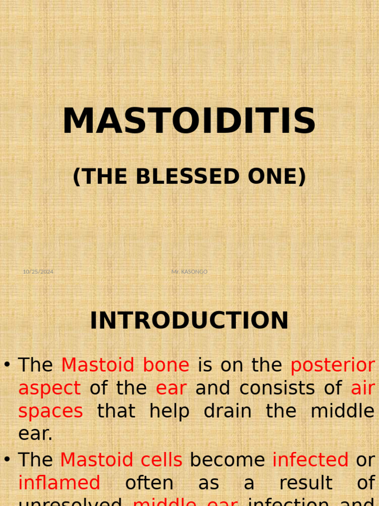 MASTOIDITIS | PDF | Infection | Causes Of Death