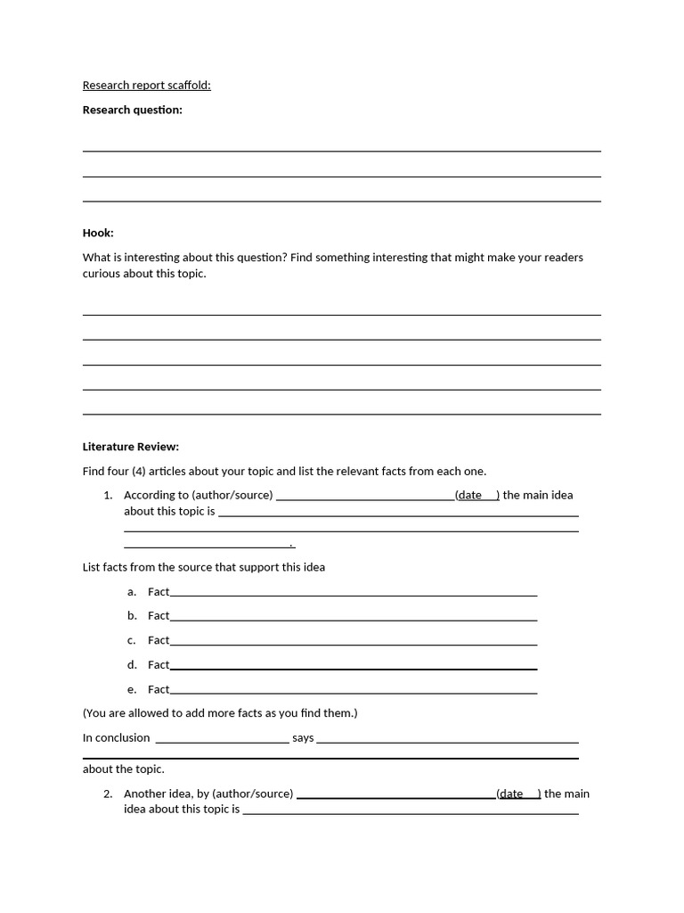 Research Report Scaffold | PDF | Science