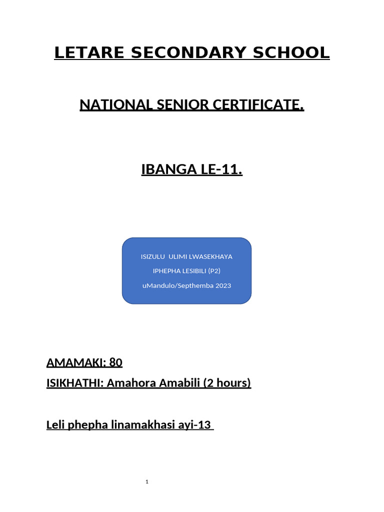 Grade 11 Final | PDF | Language Arts & Discipline