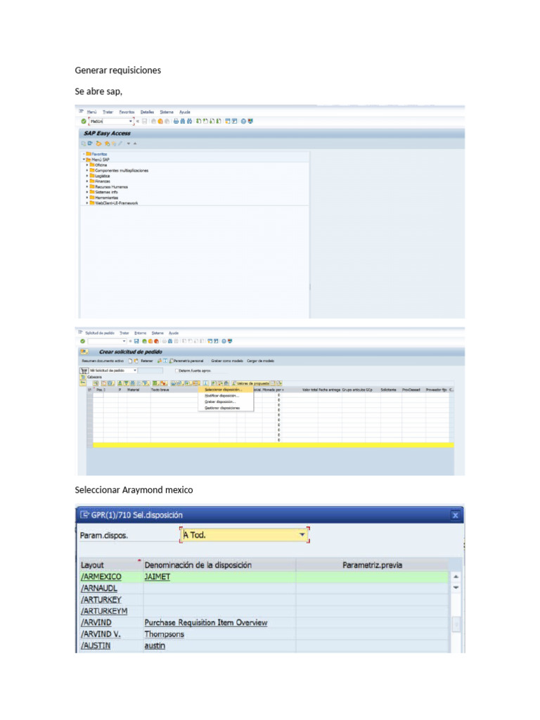 Generar Requisiciones | PDF