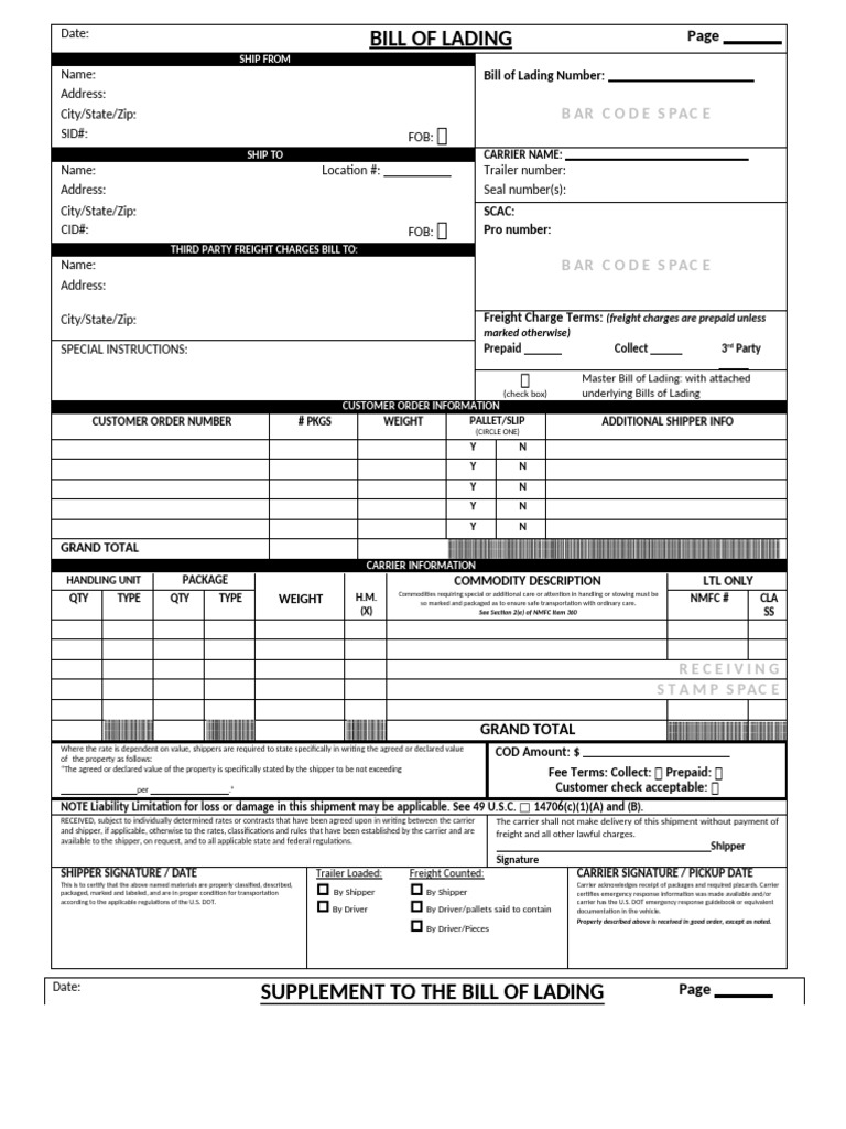 formato de guia de embarque | PDF | Cargo | Freight Transport