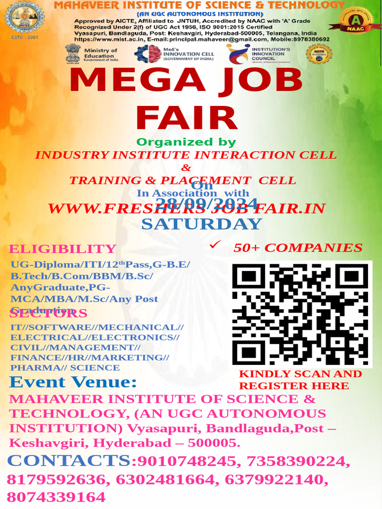 Mega Job Fair - 28-09-2024 | PDF