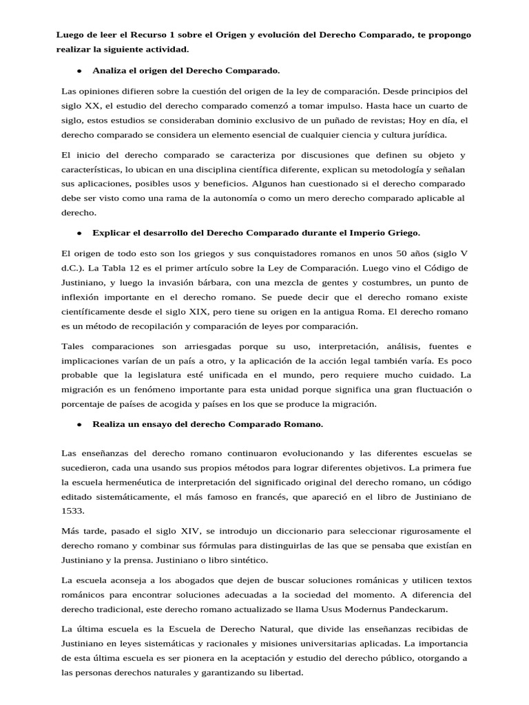 Unidad 1. Actividad 1. Entregable,, | PDF | Ley comparativa | Ley romana Unidad 1. Actividad 1. Entregable,, | PDF | Ley comparativa | Ley romana