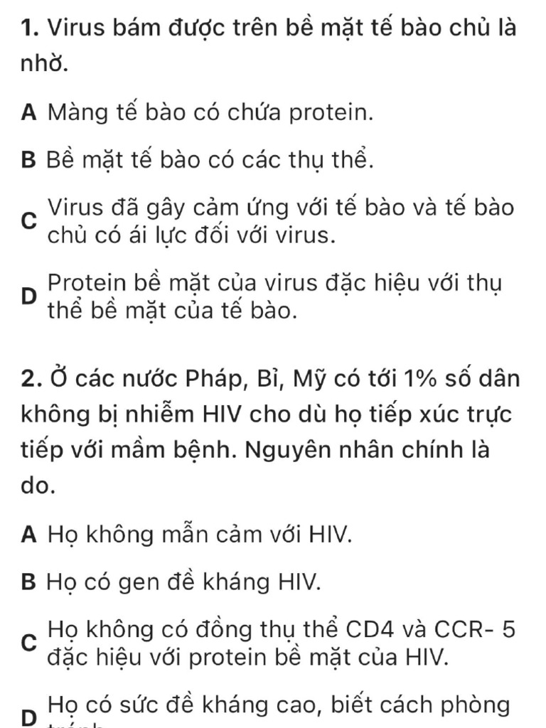 Ôn tập VSV và Virus | PDF