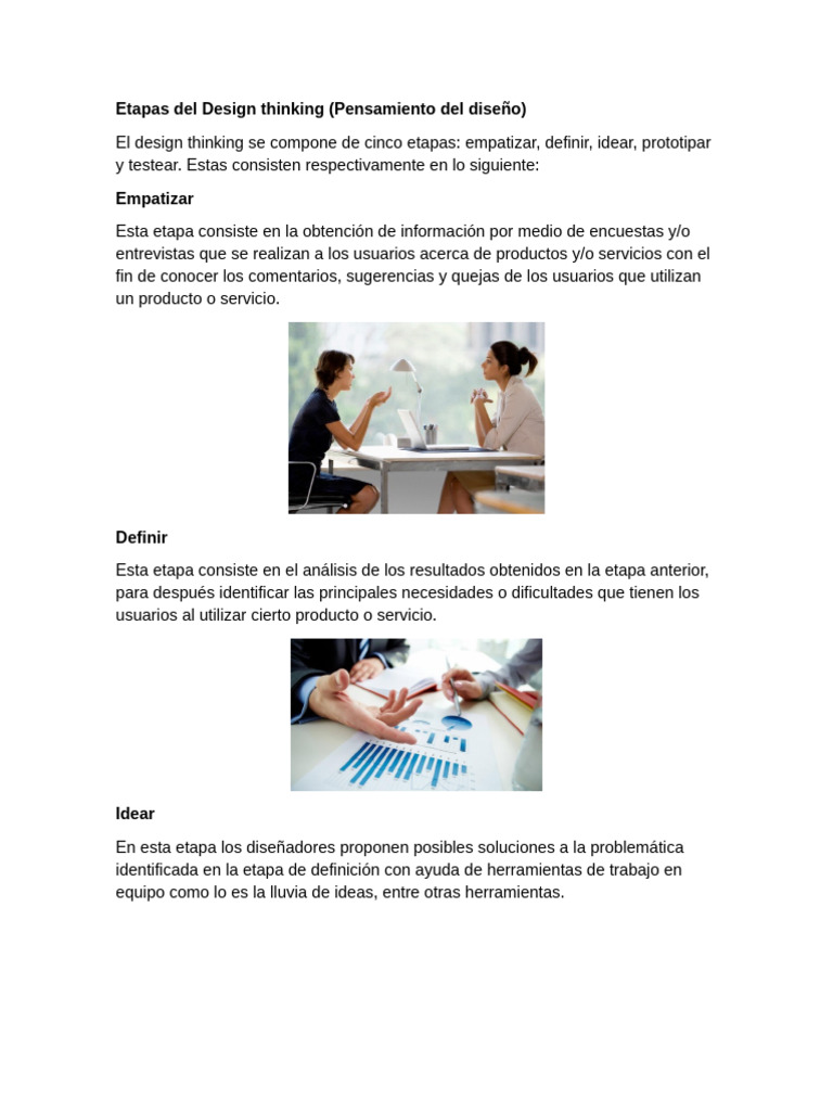 Etapas del Design Thinking: Guía Completa | PDF