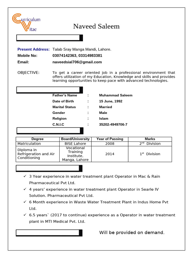 Naveed | PDF | Career & Growth