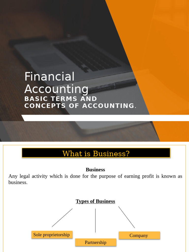 Basic Terms and Intro of Accounting | PDF | Expense | Income