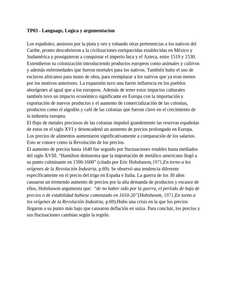 TP03 Valls | PDF | Europa | Colonización europea de las Américas