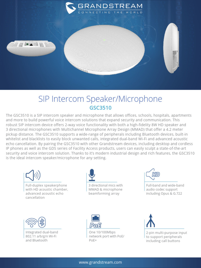 datasheet_gsc3510_english | PDF | Session Initiation Protocol | Bluetooth
