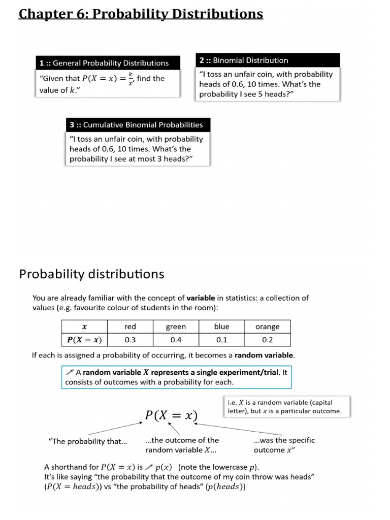 Chapter 6 - Statistical Distributions (Stats1) | PDF