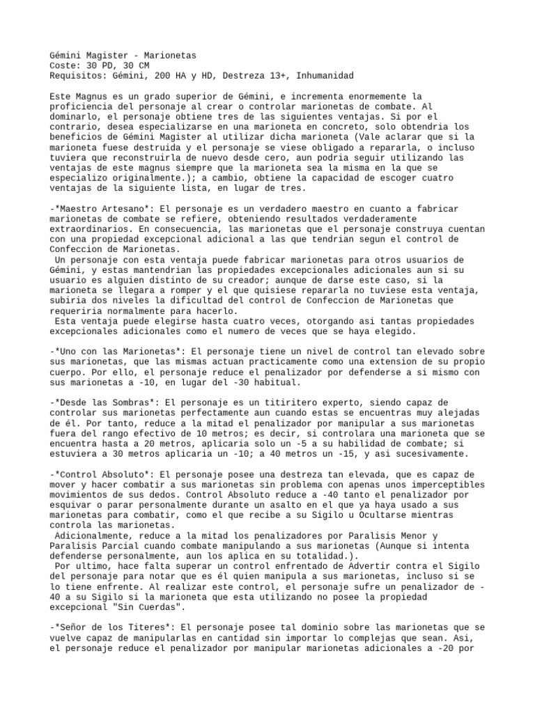 Gémini Magister | PDF