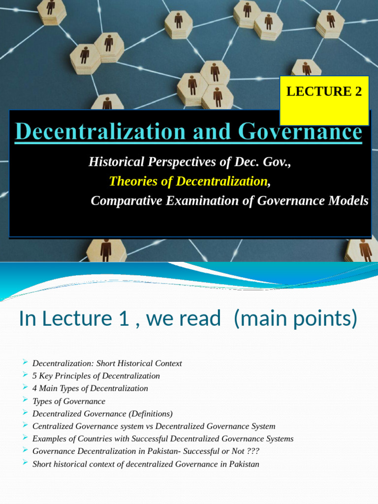 Lecture On Decentralization and Governance | PDF | Governance ...
