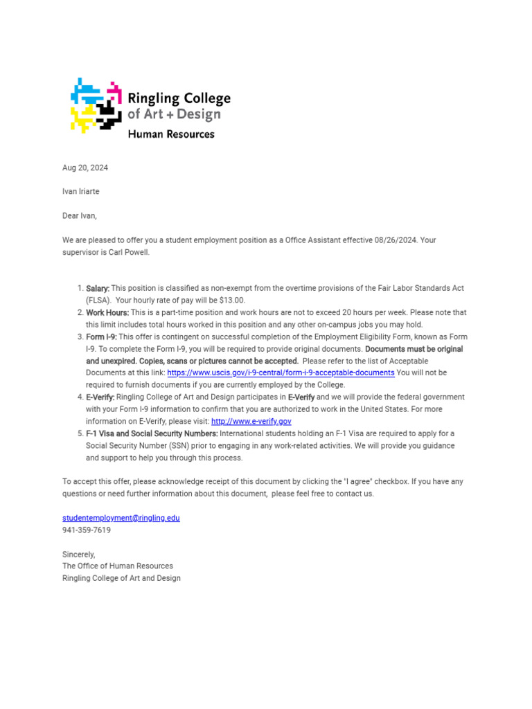 Student Offer Letter 2024-08-20 | PDF | Career & Growth