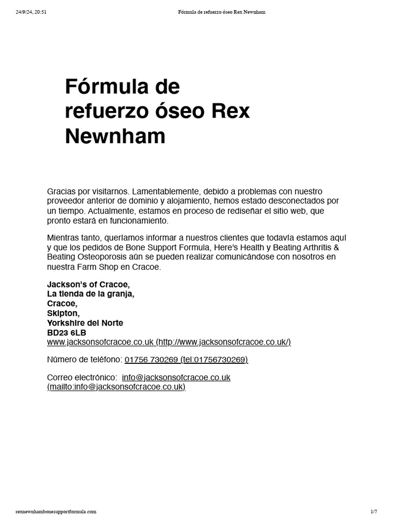Fórmula de refuerzo óseo Rex Newnham | PDF | Boro | Alergia