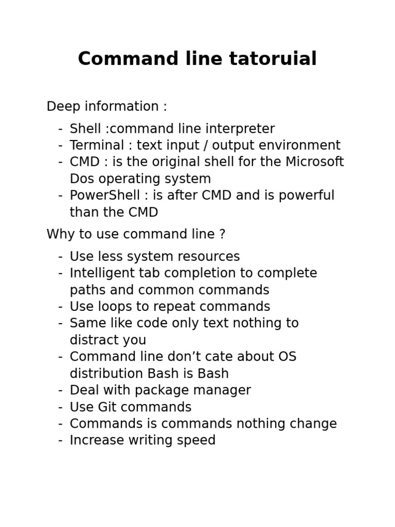 Command line tatoruial | PDF | Command Line Interface | Computer File Command line tatoruial | PDF | Command Line Interface | Computer File