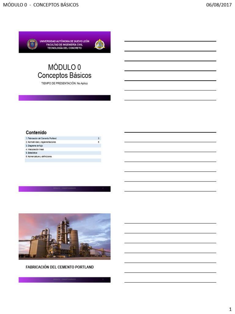 Módulo 00 - Conceptos Basicos | PDF | Cemento | Hormigón