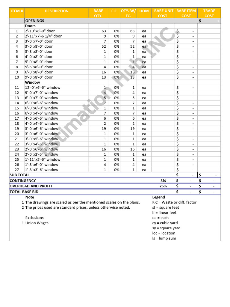 Doors & Windows Sample | PDF