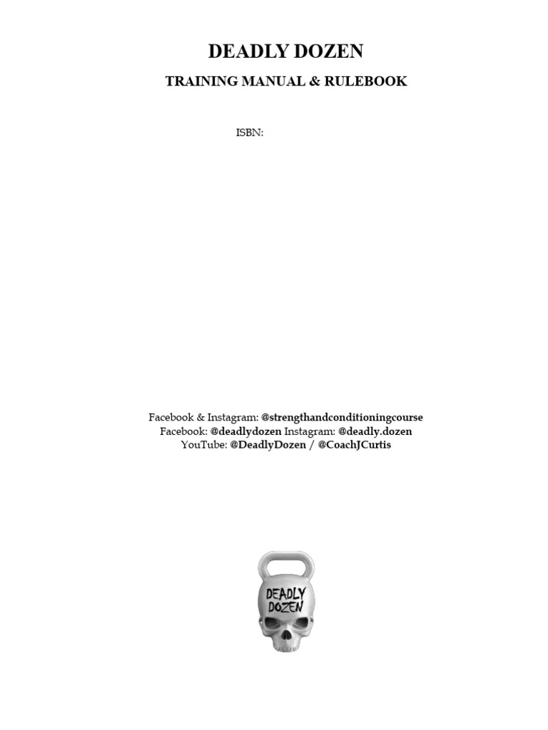 Deadly Dozen Training Manual | PDF | Visual Cortex | Strength Training