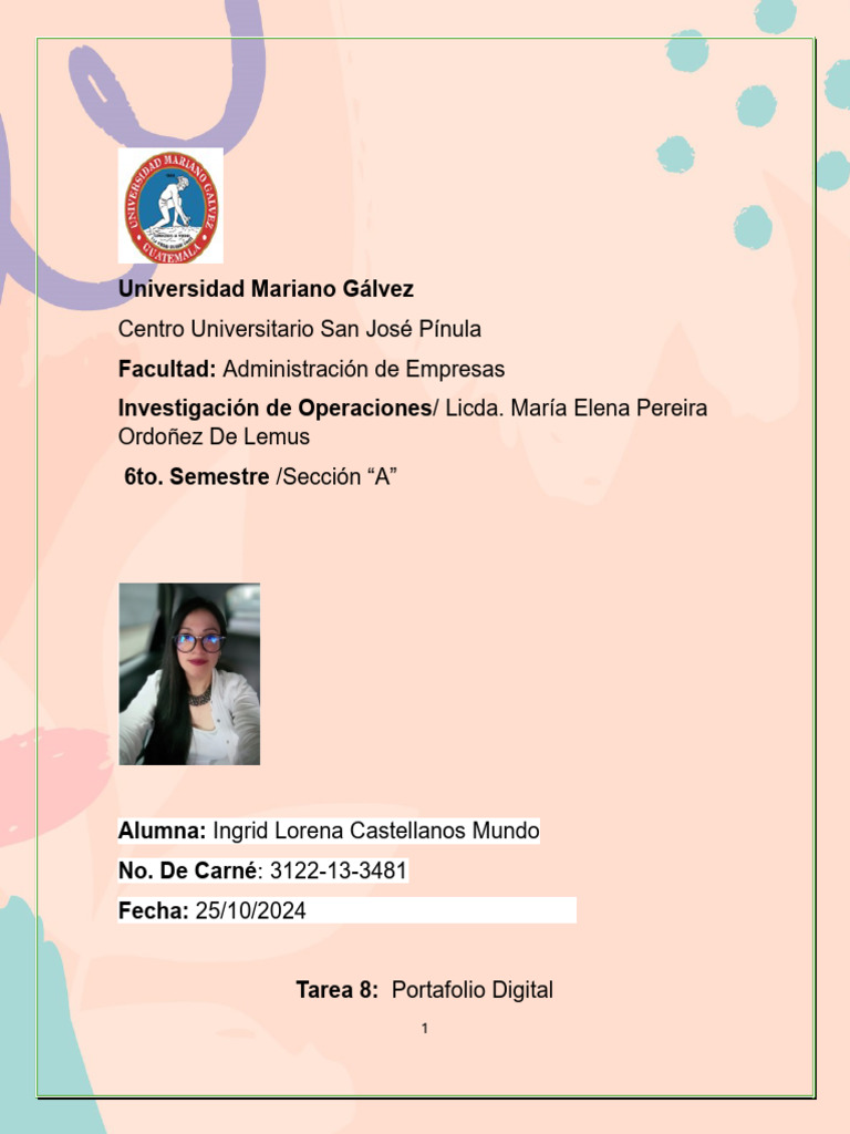 PORTAFOLIO T8 | PDF | Optimización Matemática | Programación lineal
