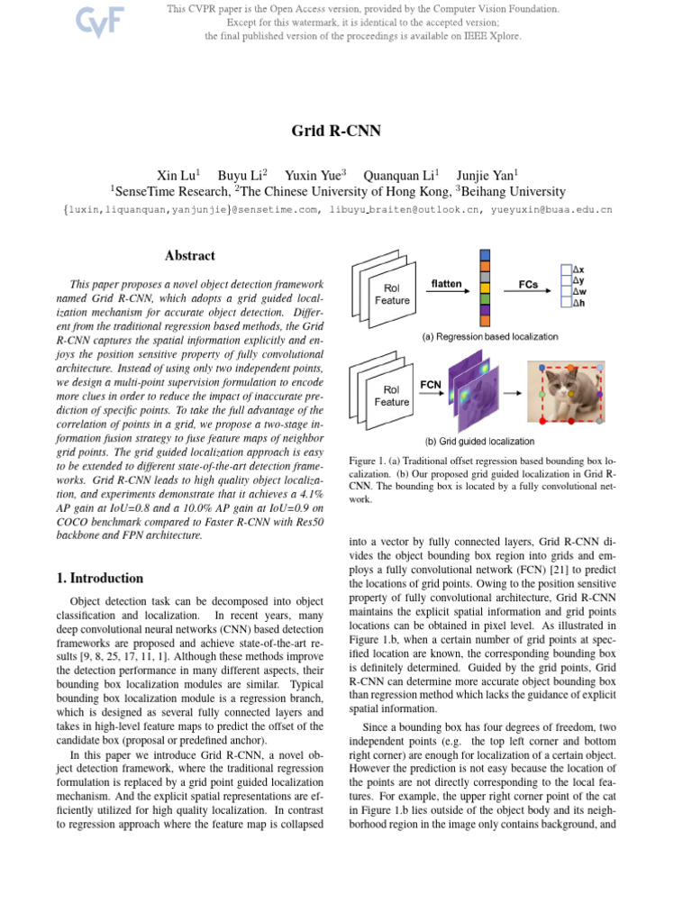 Lu Grid R-CNN CVPR 2019 Paper | PDF | Applied Mathematics