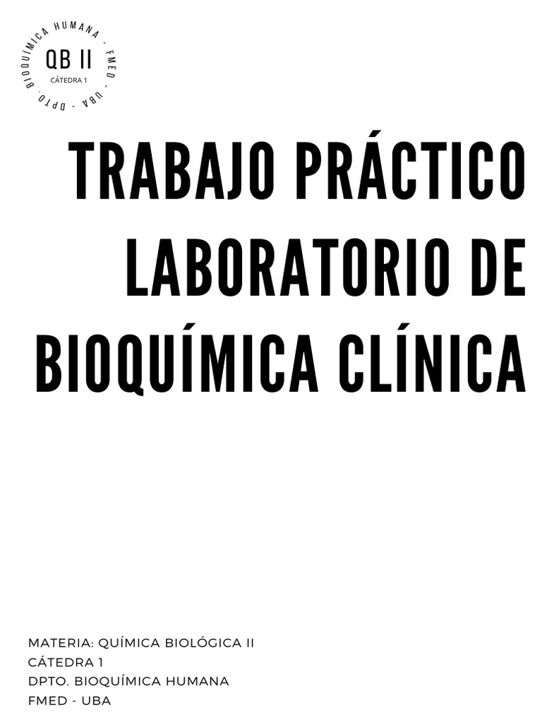 TP Laboratorio de Bioqca Clínica 2024 | PDF | Sangre | Glóbulo rojo