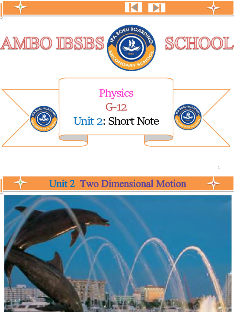 Physics G-12, Motion in Two Dimensions | PDF | Rotation Around A Fixed ...