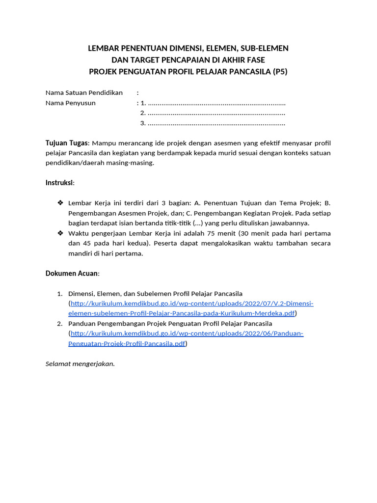 Lembar Kerja Demonstrasi Kontekstual - Merancang Projek | PDF