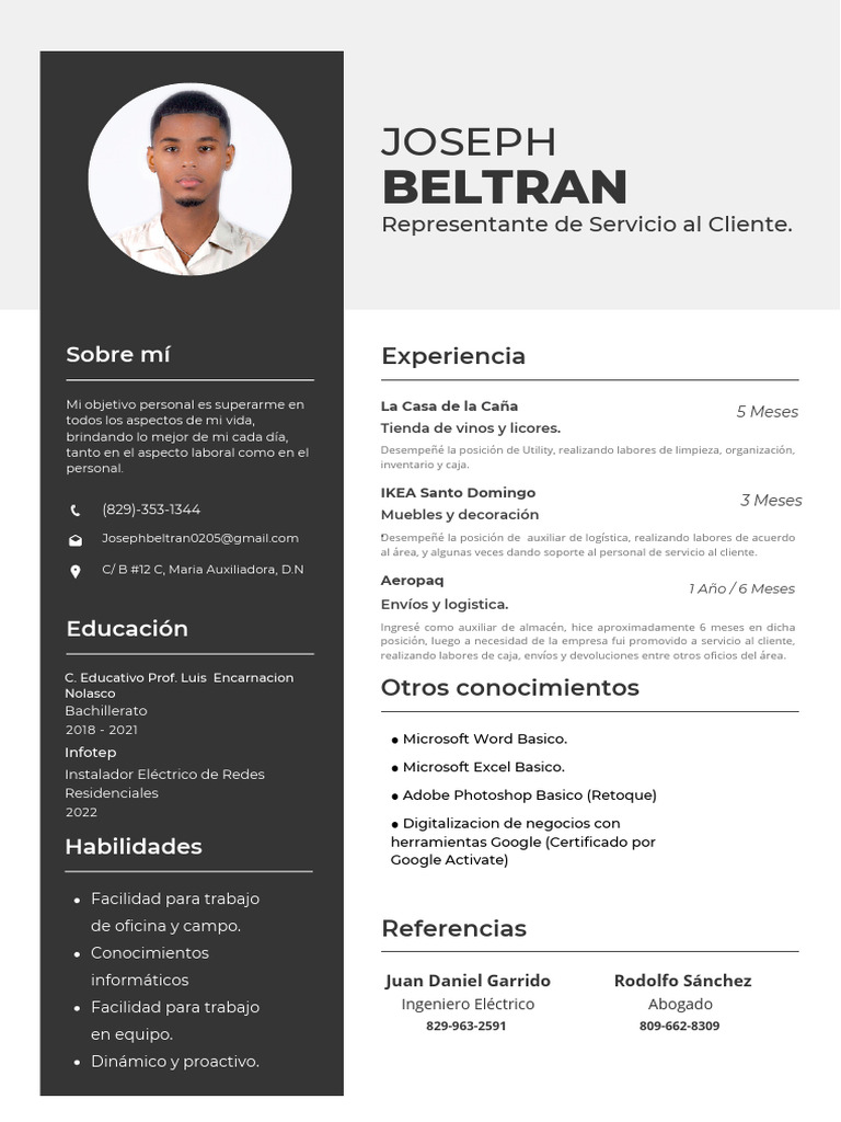 Joseph CV 2024 | PDF | Business | Informática