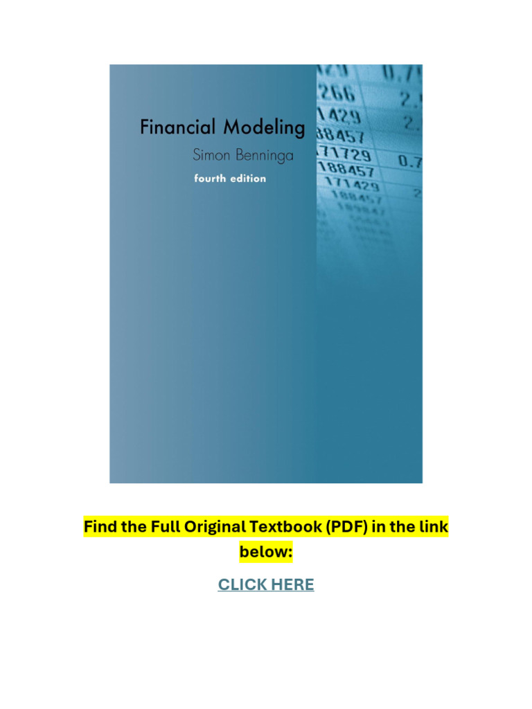 Financial Modeling 4th Edition PDF Guide | PDF | Option (Finance ...