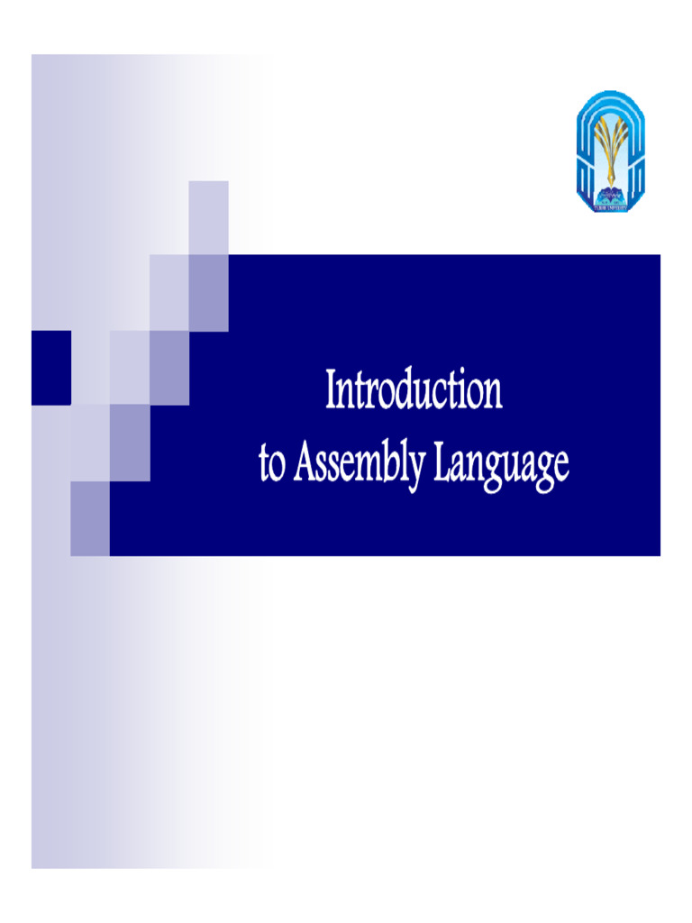 Lecture 02 Introduction To Assembly Language | PDF | Assembly Language | Computing