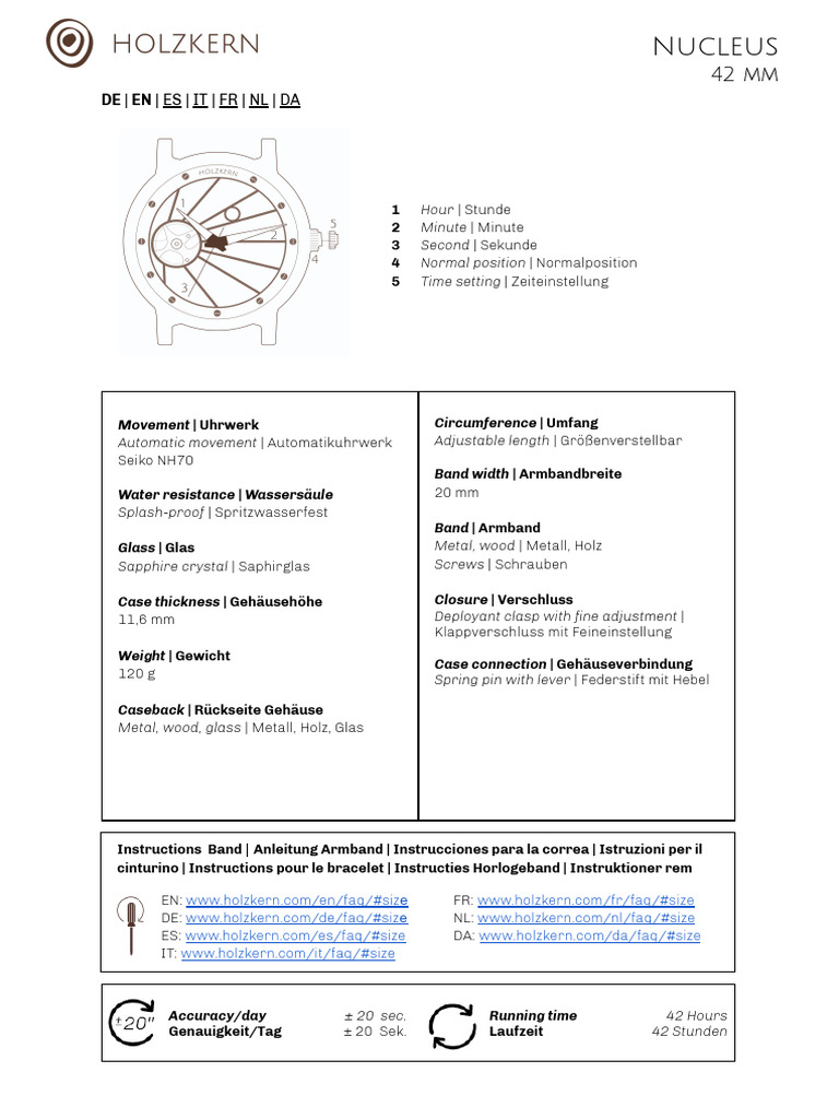 Nucleus 42mm Holzkern Manual 2 | PDF