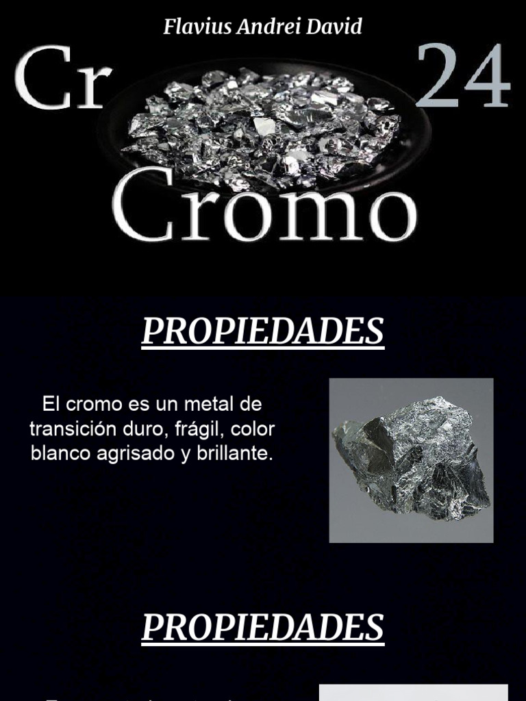 Propiedades y obtención del cromo | PDF