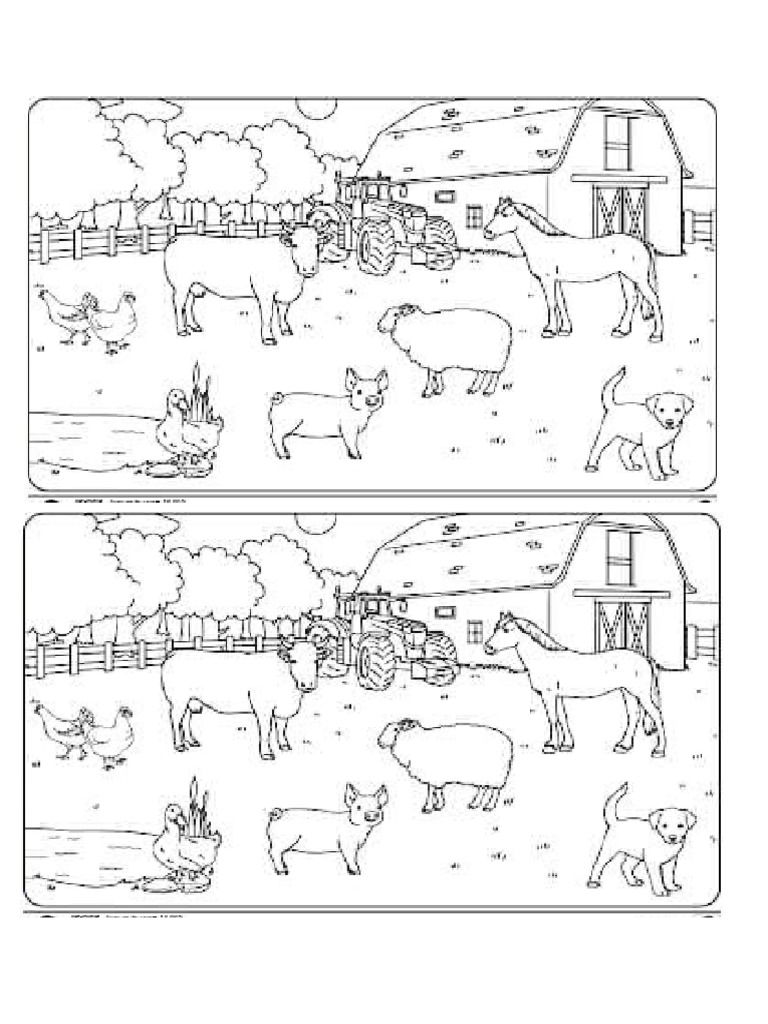 Primero Actividad Animales de La Granja | PDF