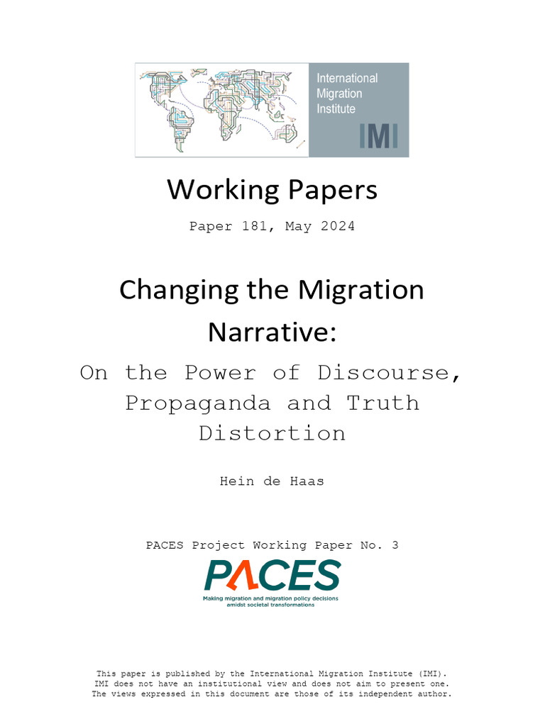 Hein de Haas (2024) - Changing The Migration Narrative | PDF | Immigration | Human Migration