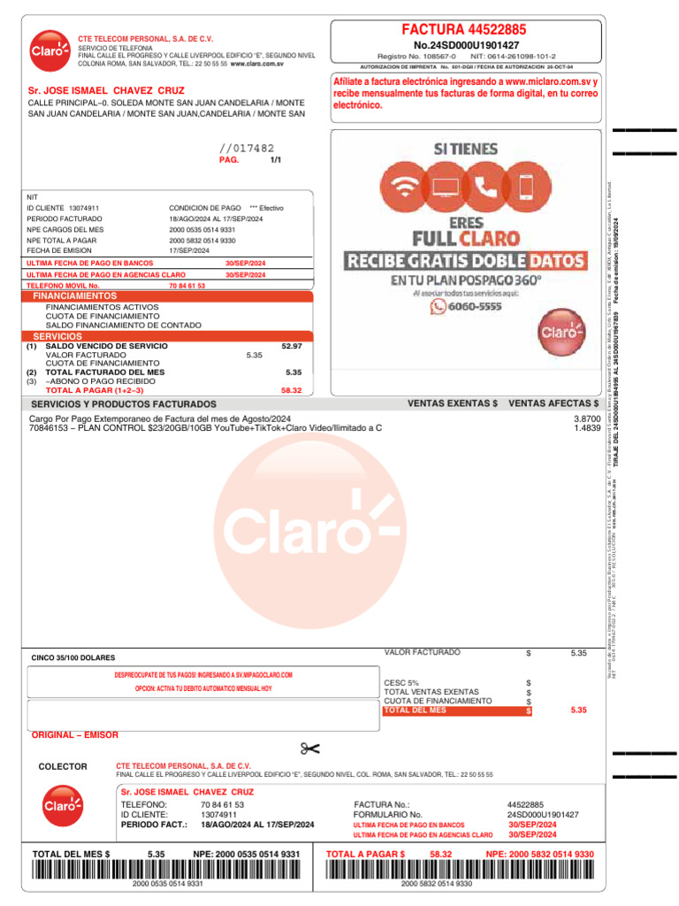 Sr. Jose Ismael Chavez Cruz | PDF | Tecnología financiera | Finanzas y dinero