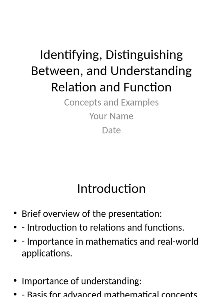 Relations and Functions Presentation | PDF | Function (Mathematics) | Set (Mathematics)