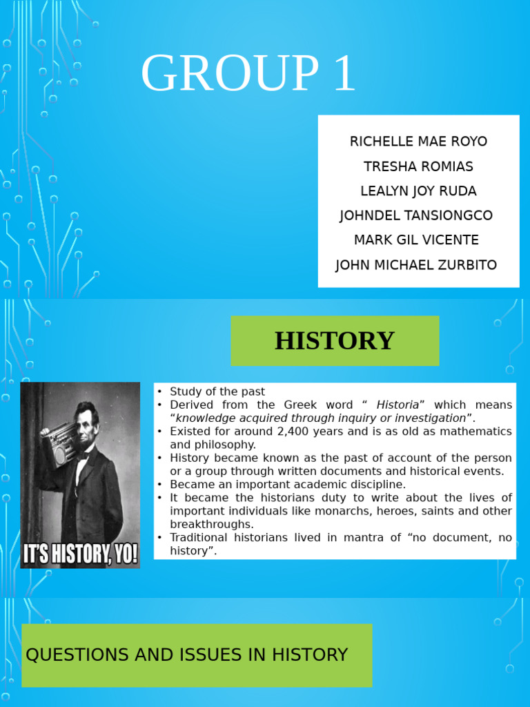 Group1 History | PDF | Primary Sources | Historian
