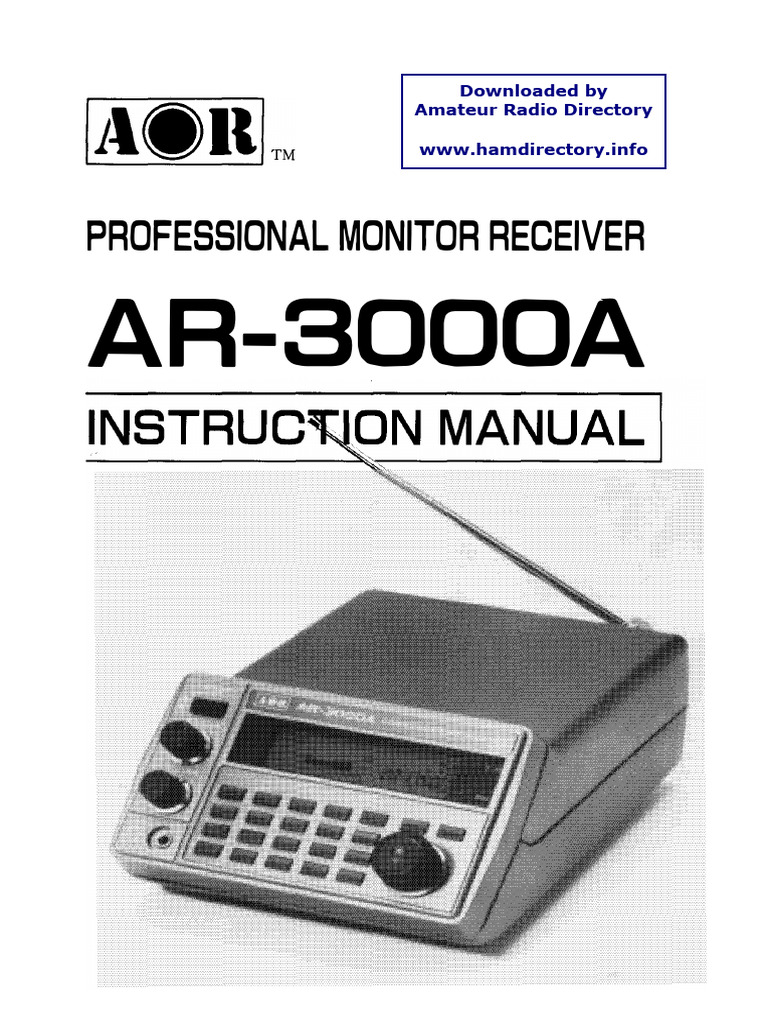 AOR_AR3000A User Manual | PDF | Frequency Modulation | Ac Power Plugs ...