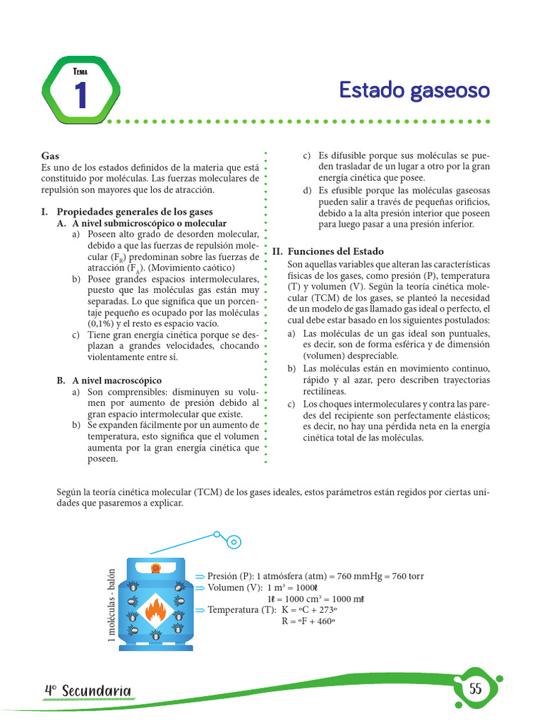 Quimica 4° Sec 4B | PDF | Gases | Concentración