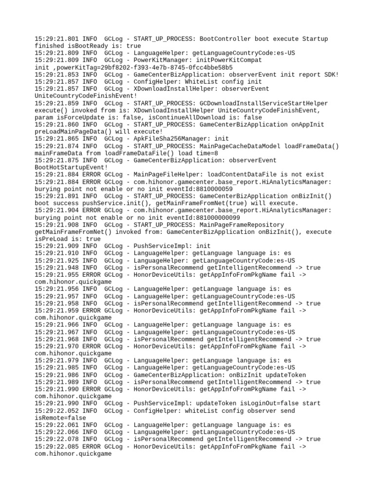 GameCenter Startup Log Analysis | PDF | Computing | Software