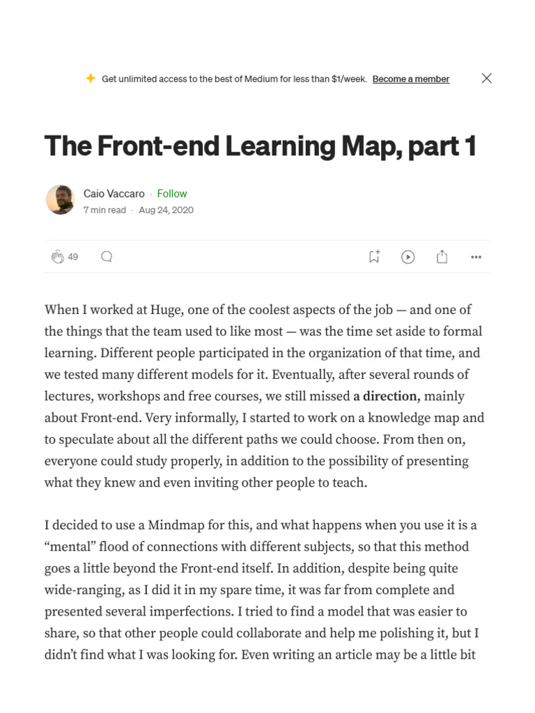 Front-end Development Learning Map | PDF | World Wide Web | Internet & Web